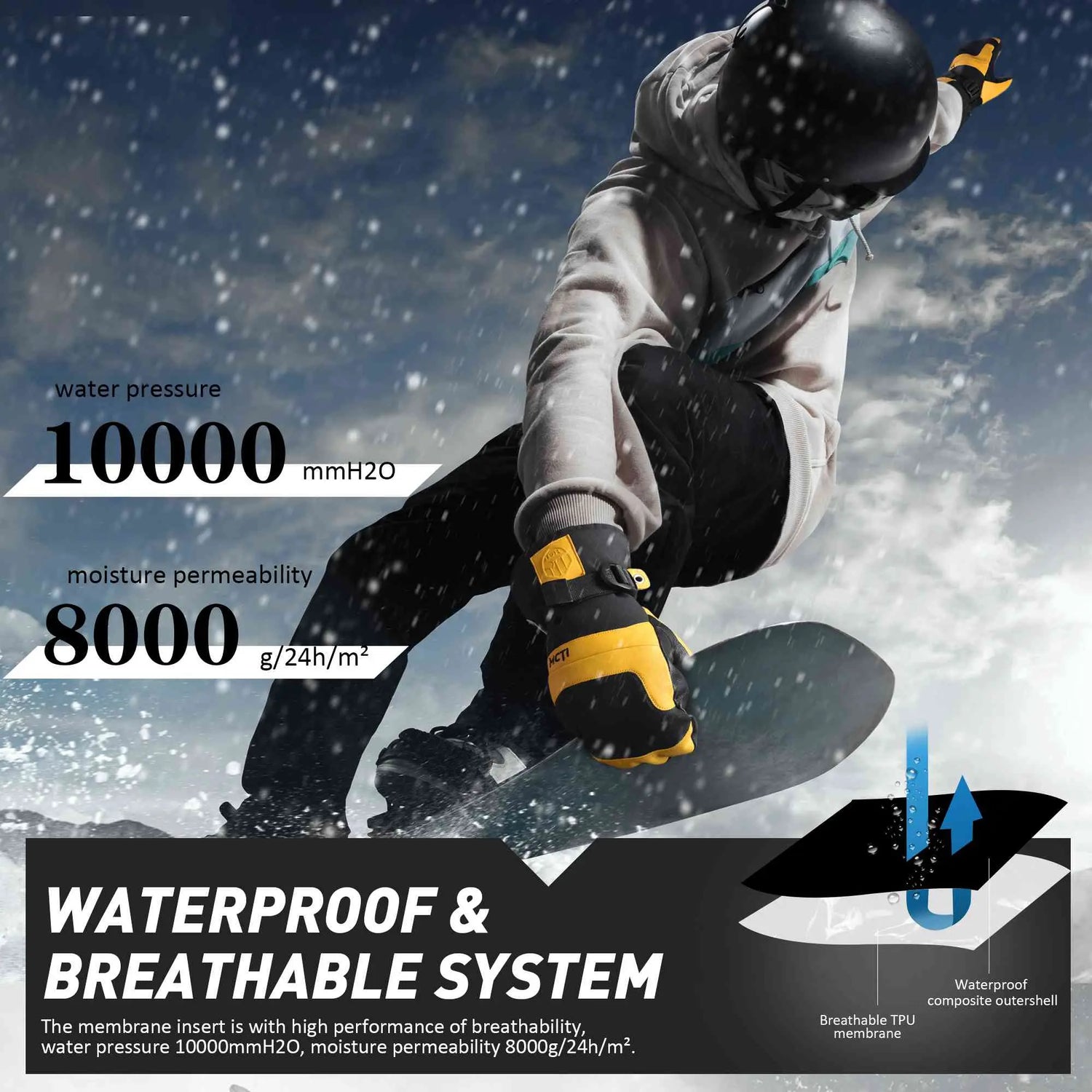 Shop Men's Ski Mittens - Warm and Waterproof Wear- Resistant | MCTi